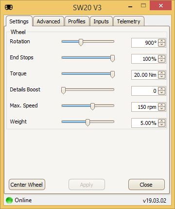 SW20 V3 (20Nm Direct Drive Wheel) – Sim-plicity